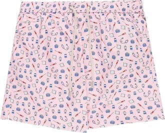 Saint Barth Homme, Maillots de bain, Rose, Taille: XL Maillot de Bain Rose avec Imprim&eacute; Doctor Job
