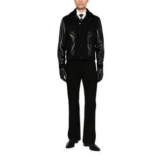 Ernest W. Baker Panelled Leather Jacket - - Jackets - Herren - Schwarzk - M