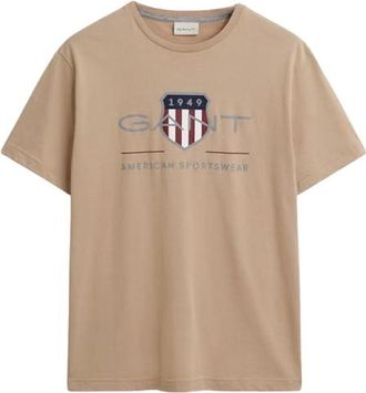 GANT Reg Archive Shield SS T-Shirt, Sable Sec, M Hommes