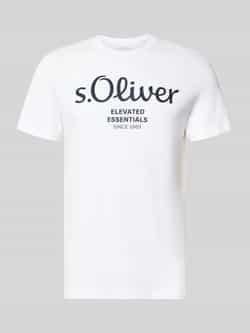 s.Oliver Red Label Regular Fit T-Shirt aus reiner Baumwolle Modell BASIC TEE BIG LOGO