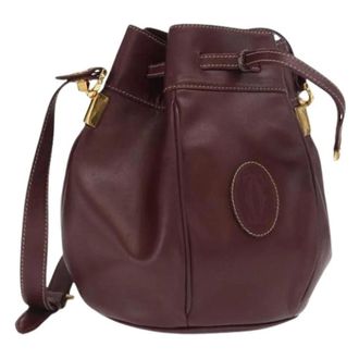 Cartier Pre-owned Ledertasche mit Kordelzug - - Pre-owned - Damen - Rot - ONE SIZE