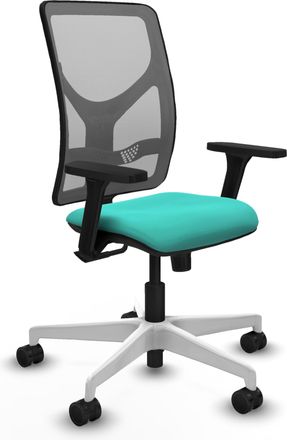 Piqueras y Crespo Hubstuhl mit 3D-Armlehnen, h&ouml;henverstellbare Lendenwirbelst&uuml;tze, ausgestattet mit 3 Positionen und Schneideschaum. Mit Rollen von 65 mm Nylon, Grau/T&uuml;