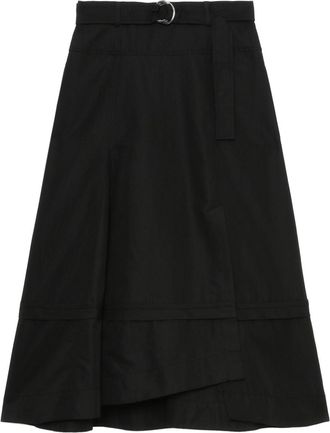 3.1 Phillip Lim Ausgestellter Rock mit G&uuml;rtel - Schwarz