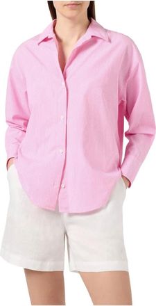 Saint Barth Femme, Blouses et Chemises, Rose, Taille: 42 FR Cristal Striped Shirt