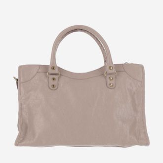 Balenciaga Womens Tote Bag Le City Pink Leather Handbags Hand