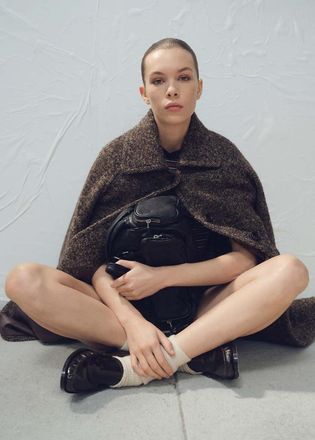 Mango Sac bowling cuir poches noir - Femme - Taille unique - MANGO