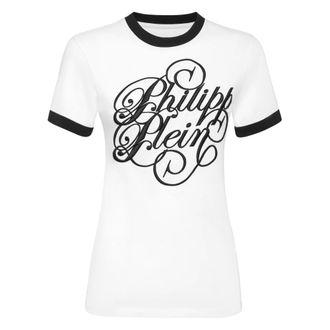 Philipp Plein Femme, Tops, Blanc, Taille: 42 FR T-Shirt Pure
