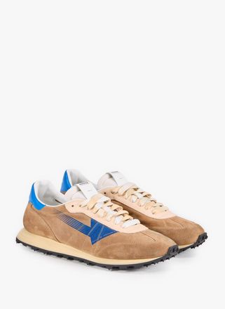 RUN OF Baskets en cuir su&eacute;d&eacute; m&eacute;lang&eacute;