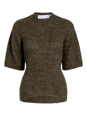 Proenza Schouler Kurzärmeliger Dana Pullover - Braun