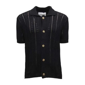 Amaranto N2631 Baumwollmischung Strickshirt - - Shirts - Herren - Schwarzk - M