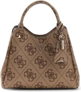 Guess sac &agrave; main sac &agrave; &eacute;paule bandouli&egrave;re Meridian II Girlfriend Carryall Bag Latte Logo marron clair