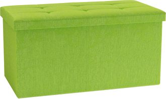 VCM Stoff Sitzbank | Maße ca. H. 38 x B. 76 x T. 38 cm | Kiste für flexiblen Einsatz in Allen Wohnräumen | Aufbewahrungsbox | Sitztruhe - Boxas