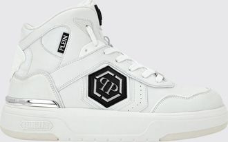 Philipp Plein Baskets montantes en cuir &agrave; monogramme avec logo Hexagon