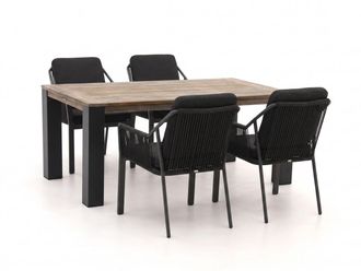 Tierra Outdoor Liv/ROUGH-X 180 cm Gartenm&ouml;bel-Set 5-teilig stapelbar