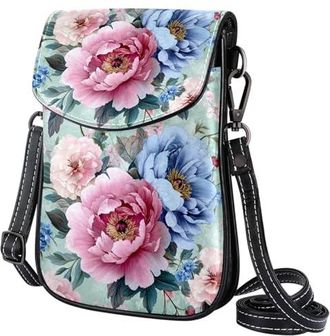 Generic Petit sac à bandoulière en cuir pour femme, imprimé libellule, sac à bandoulière décontracté avec sangle réglable, pour le shopping, la randonnée, un 