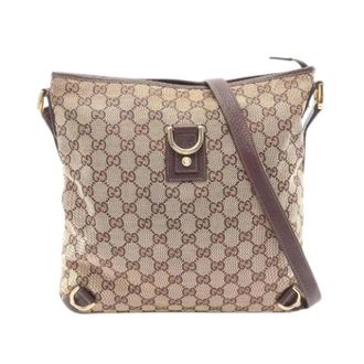 Gucci Pre-owned Abbey GG Canvas Leather Shoulder Bag - - Pre-owned - Damen - Beige - ONE SIZE