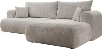 Selsey Ecksofa Rechts mit Schlaffunktion und Bettkasten 142x210 cm Taupe Bonellfederkern, Abnehmbare Kissen Modular 4er Couch Schlafsofa Kleines Sofa für Woh