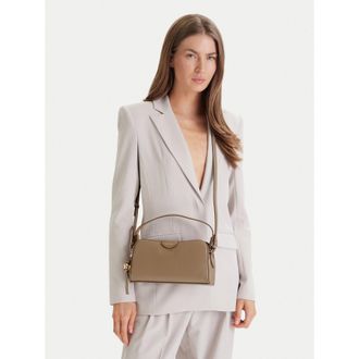 Calvin Klein Handtasche Calvin Klein Emblem Trio Top Handle Camera Ba LV04F3370G Beige