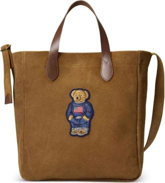 Polo Ralph Lauren Homme, Sacs, Brun, Taille: ONE Size Embroidered Tote