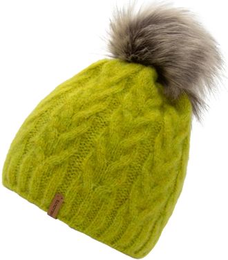 Chillouts Flora Hat - Bommelm&uuml;tze - gr&uuml;n - Einheitsgr&ouml;&szlig;e - Made in Europe - Removeable Fake Fur Pompom