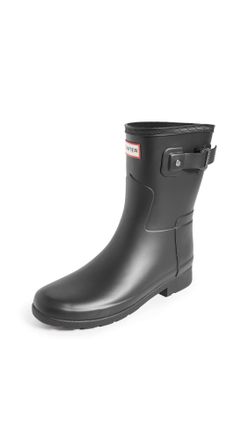 Hunter Damen Gummistiefel schwarz/feuerrot/ecru 38