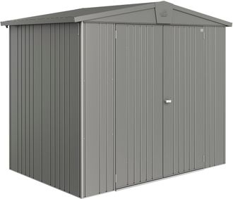 BIOHORT Ger&auml;tehaus BIOHORT Europa Gr. 3, verschiedene Farben, silber (quarzgrau, metallic), Ger&auml;teh&auml;user, Stahl, Qualit&auml;ts-Ger&auml;teschuppen aus Metall