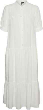 Vero Moda VMMILAN 2/4 7/8 Dress WVN Robe, Snow White, M aux Femmes