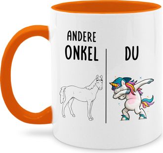 Shirtracer Tasse Tassen 325ml - Andere Onkel Du Dabbing Einhorn Geschenk für coole Onkels Weihnachten I - 325 ml - Orange - bester geschenke den besten mug beste