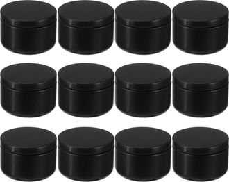 BESPORTBLE Toyvian 12 St&uuml;ck Runde Kerzendosen aus Aluminium 50 ml Wiederverwendbare Metalldosen f&uuml;r Selbstgemacht Kerzenherstellung Kompakte Reisebeh&auml;lter mit Na