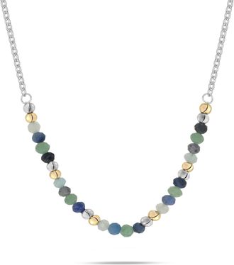 s.Oliver Necklace - Elegante Halskette aus poliertem Edelstahl - Silber - Ankerkette 47 cm - wasserfest & hautfreundlich