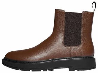 FitFlop SKANDI Bottines Chelsea en cuir pour homme, marron moka, pointure 43, mokka, 44 EU