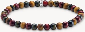 Thomas Sabo Silberarmband mit Details in Blau, Rot und Braun