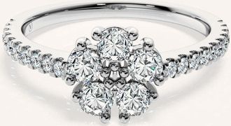 VEYNOU Veynou Ring Pav&eacute; Aus 14 Karat Wei&szlig;gold Und 0,74ct. Lab-Grown Diamanten silber