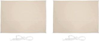 Relaxdays Sonnensegel rechteckig, 3 & Sonnensegel rechteckig, 2,5 x 3,5 m, wasserabweisend, UV-best&auml;ndig, mit Spannseilen, Terrasse, Balkon, beige
