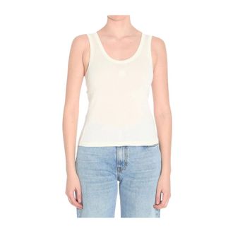 Loewe Femme, Tops, Blanc, Taille: 42 FR Anagram Tank Top