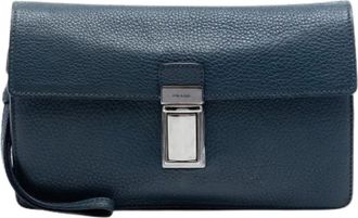 Prada Pre-owned Vintage Clutch - Femme - Pre-owned - Bleu - Taille: ONE Size