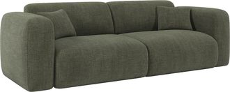 Vente-Unique Sofa mit Schlaffunktion 4-Sitzer - Melierter Stoff - Gr&uuml;n - POGNI von Maison C&eacute;phy