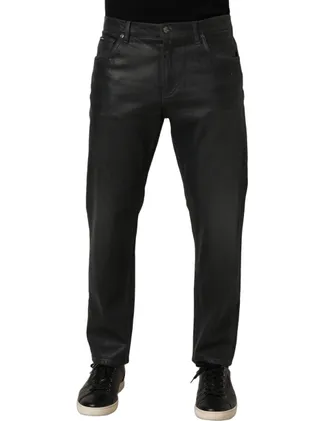 Dolce & Gabbana Dark Gray Cotton Loose Fit Men Denim Jeans Elastane Clothing