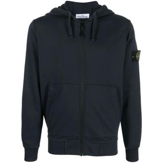 Stone Island Homme, Sweatshirts et sweats &agrave; capuche, Bleu, Taille: 2XL Sweat &agrave; capuche zipp&eacute;