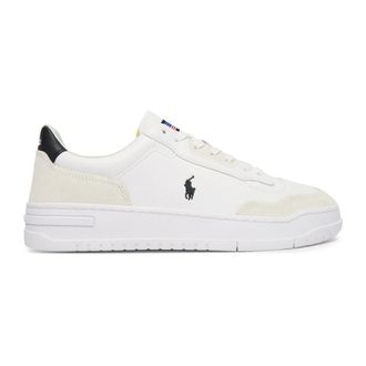 Polo Ralph Lauren Homme, Chaussures, Blanc, Taille: 44 EU Kenmare Baskets Basses &agrave; Lacets