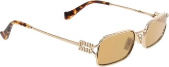 Miu Miu Logo Sonnenbrille - - Accessories - Damen - Braun - ONE SIZE