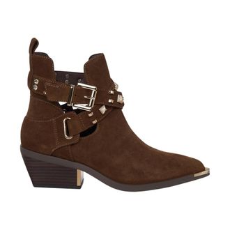 Alma En Pena Flache Kn&ouml;chelstiefel mit Schlitzen - - Shoes - Damen - Braun - 41 EU