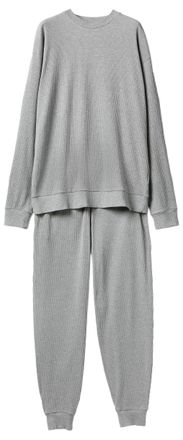 Benetton Herren Pig(Maglia+Pant) 3pcf4p02x Pyjama Set, grau, M