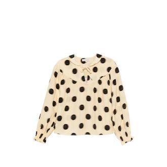 Stine Goya Polka-dot Tie-neck Blouse
