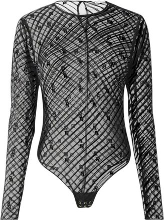 Elisabetta Franchi Femme, Tops, Noir, Taille: 40 FR Body &agrave; manches longues