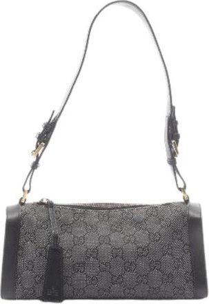Gucci Pre-owned GG Denim Schultertasche - - Pre-owned - Damen - Schwarzk - ONE SIZE