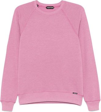 Tom Ford Sweatshirt mit Logo-Patch - Rosa