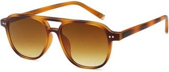 Generic Lunettes De Soleil Tendance &Agrave; Grande Monture For Hommes Et Femmes UV400 For Les D&eacute;placements Quotidiens &Agrave; La Plage Et Les Vacances(Brown)