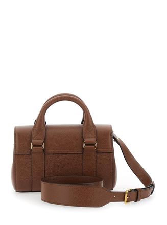 Mulberry Womens Handbag Bayswater Mini Brown Pebbled Leather Calf Handbags Hand Bags