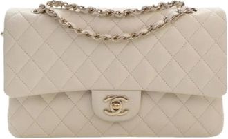 Chanel Pre-owned Cuir sacs-chanel - Femme - Pre-owned - Blanc - Taille: ONE Size